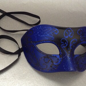 Dark Blue Mens Masquerade Ball Party Mask Pair - Etsy