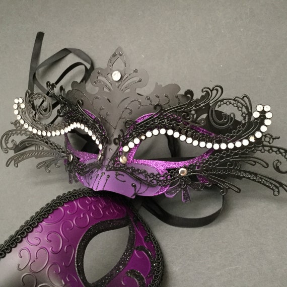 Dark Purple Masquerade Masks