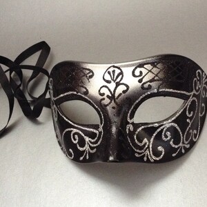 Black Silver Masquerade Ball Mask Pair for Burlesque Prom - Etsy