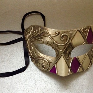 Silver Purple Mens Masquerade Ball Mask for Dance Birthday Party ...