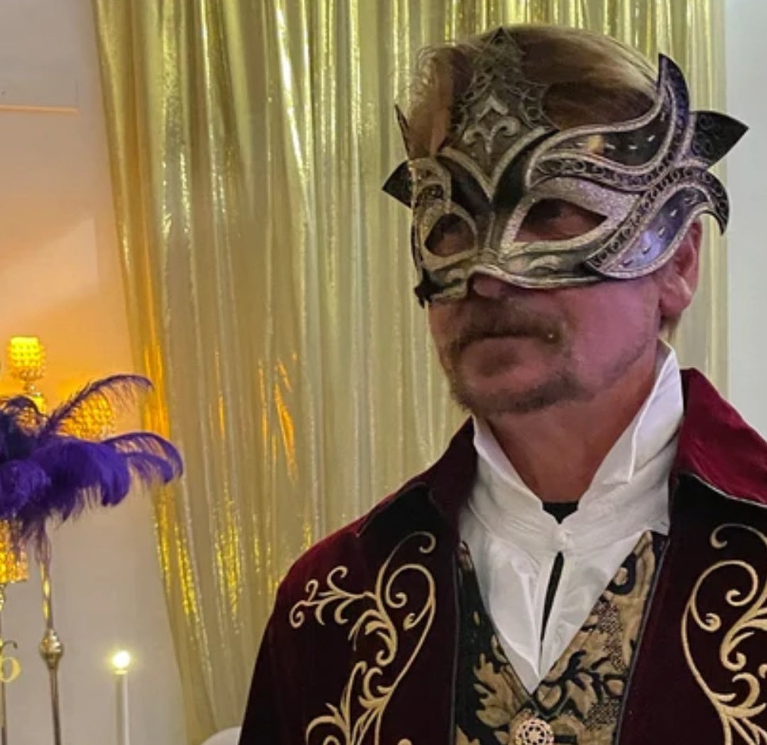 Mens Masquerade Warrior Mask NOLA Mardi Gras Carnival Parade Costume ...