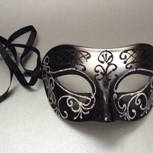 Black Silver Masquerade Ball Mask Pair for Burlesque Prom - Etsy
