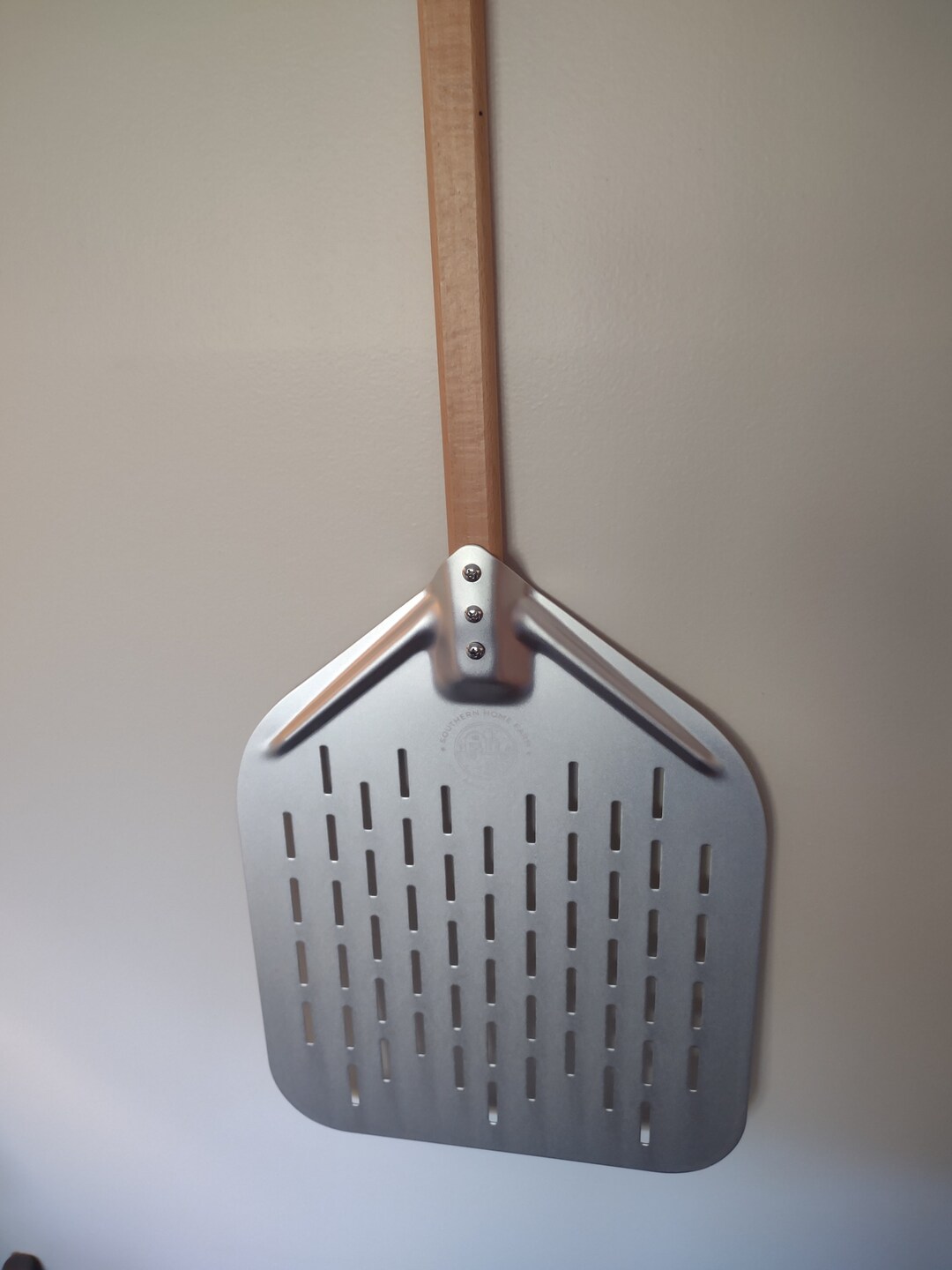 Pizza Peel, Kitchen Perforated Anodized Aluminum Stainless Steel Pizza ...