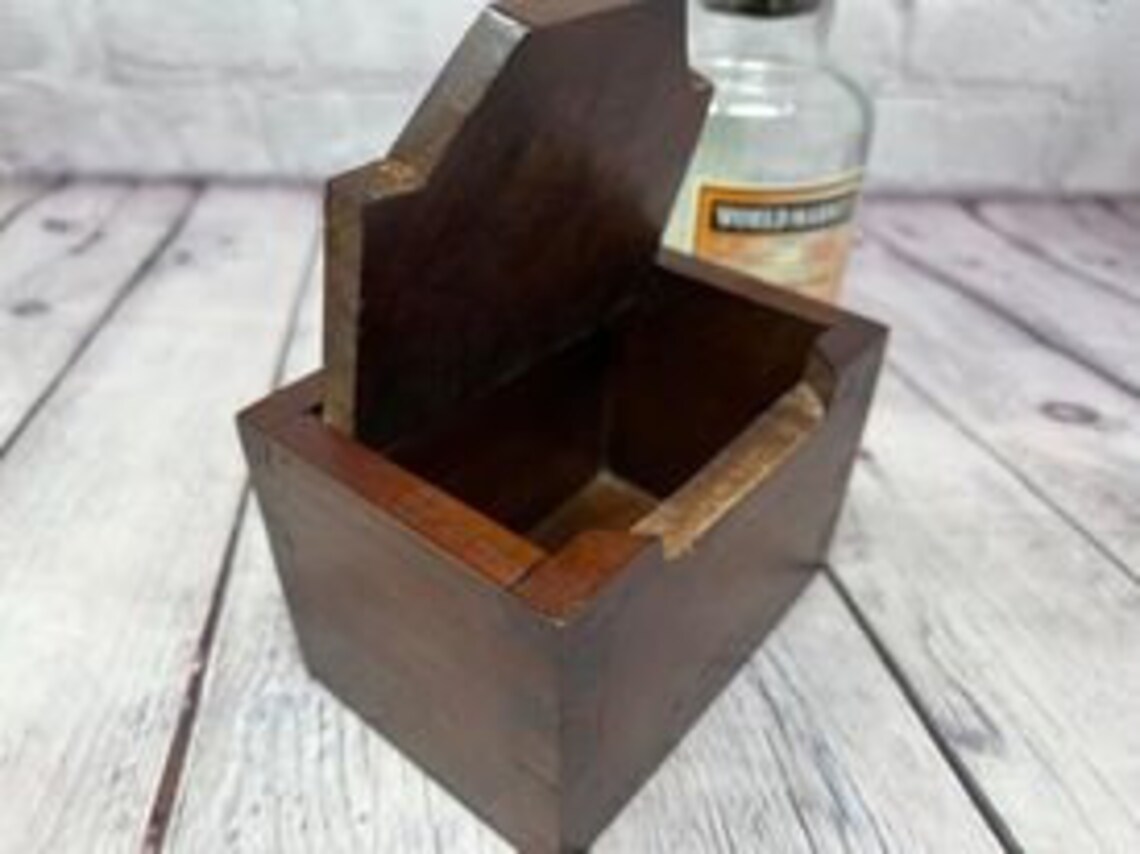 Wood Salt Box Hand Made Salt Cellar With Lid Gift Kitchen - Etsy