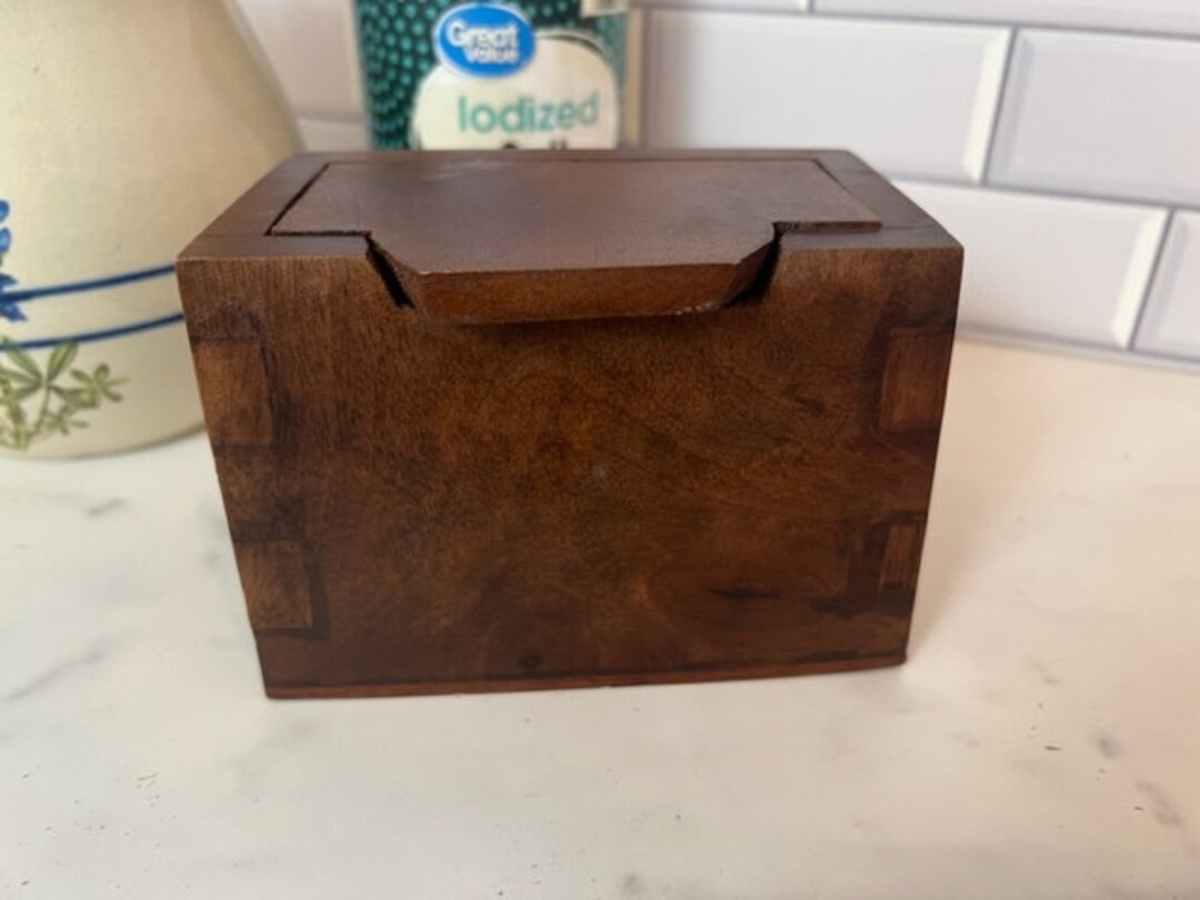 Wood Salt Box, Hand Made Salt Cellar With Lid, Gift, Kitchen Accessory ...