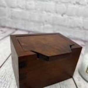 Wood Salt Box Hand Made Salt Cellar With Lid Gift Kitchen - Etsy