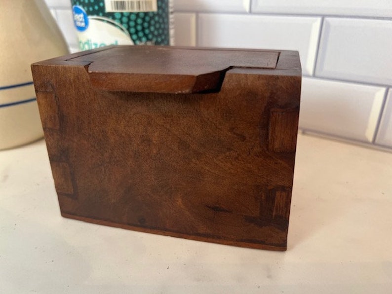 Wood Salt Box Hand Made Salt Cellar With Lid Gift Kitchen - Etsy