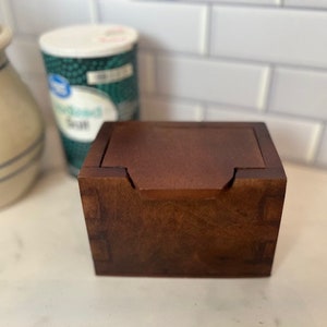 Wood Salt Box, Hand Made Salt Cellar With Lid, Gift, Kitchen Accessory ...