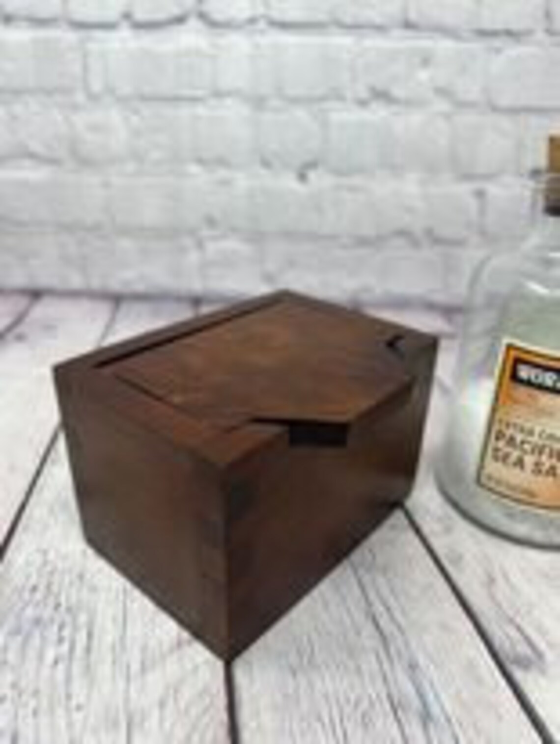 Wood Salt Box Hand Made Salt Cellar With Lid Gift Kitchen - Etsy