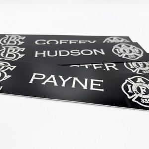 Locker Tags | Laser Engraved and Personalized | Black Aluminum | for ...