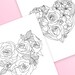 Valentine Blooms, Love, Flowers, Coloring Pages, Coloring Sheets, PDF ...