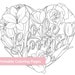 Valentine Blooms, Love, Flowers, Coloring Pages, Coloring Sheets, PDF ...