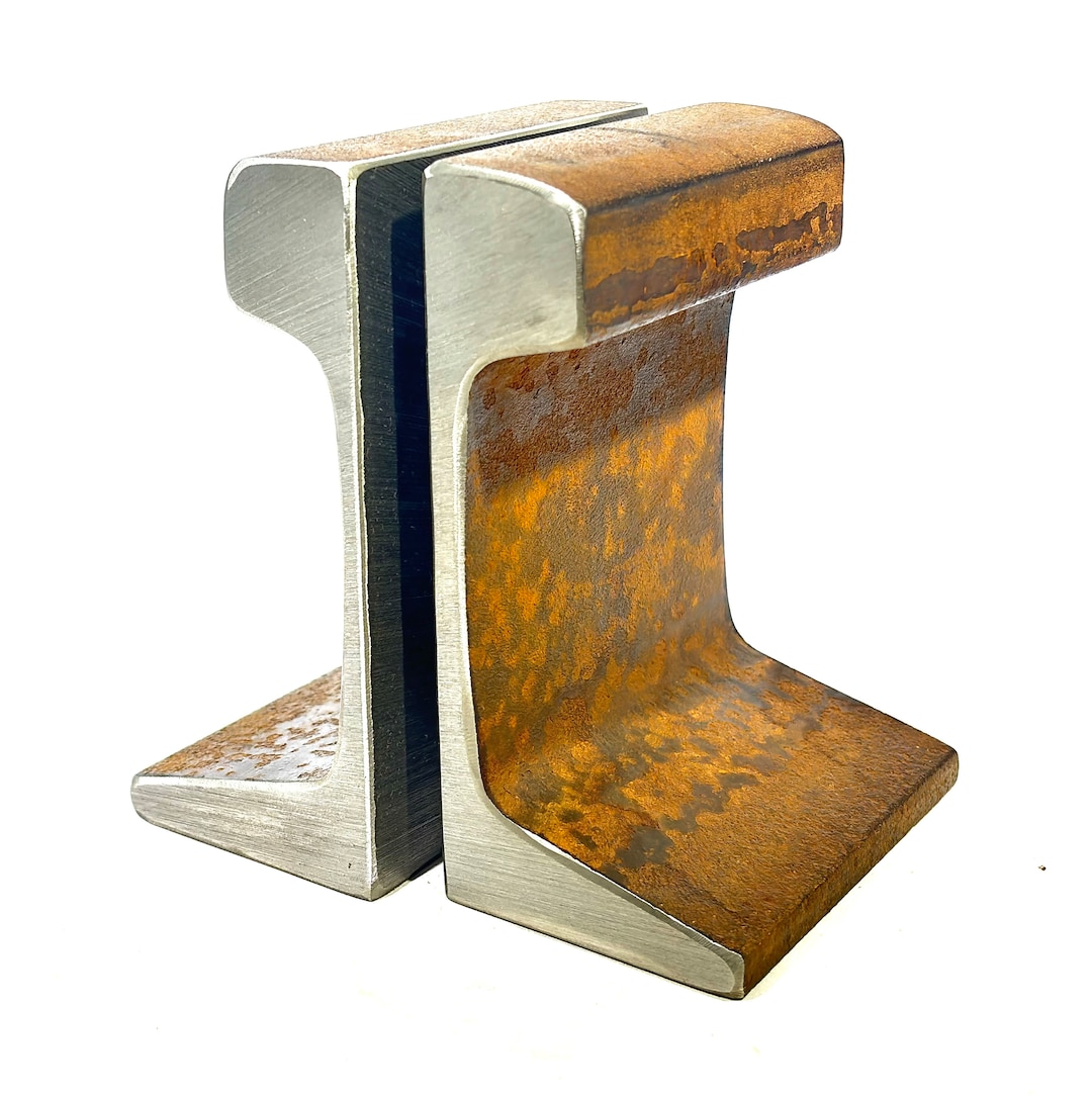 90lb Antique Railroad Bookends Raw Saw-cut Finish - Etsy