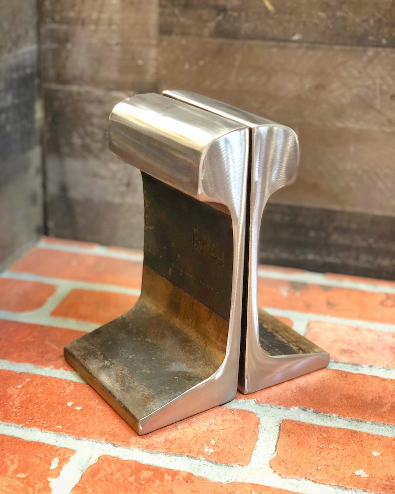 Large Polished Antique Railroad Bookends - Etsy