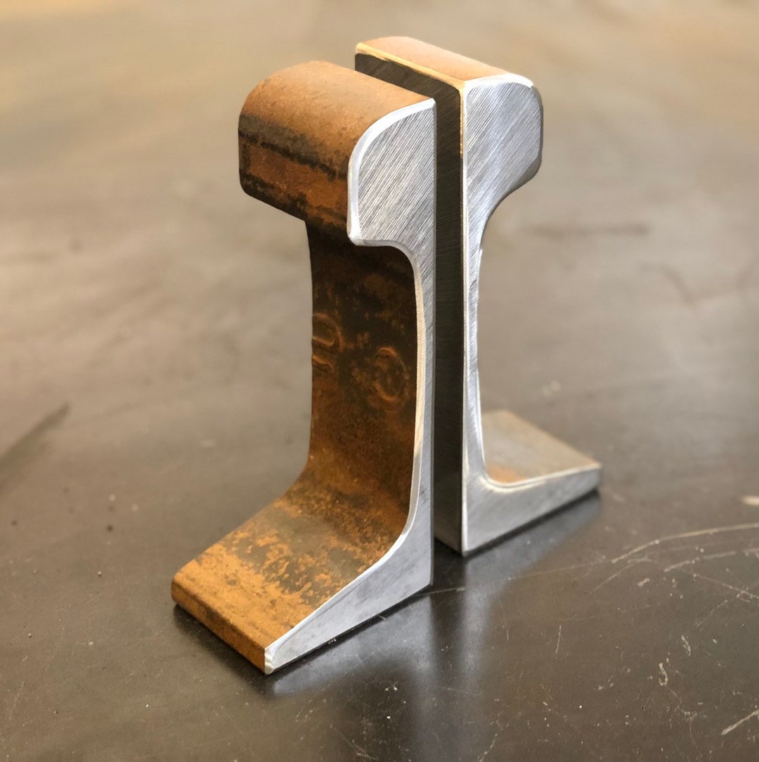 136lb Antique Railroad Bookends Raw Saw-cut Finish - Etsy