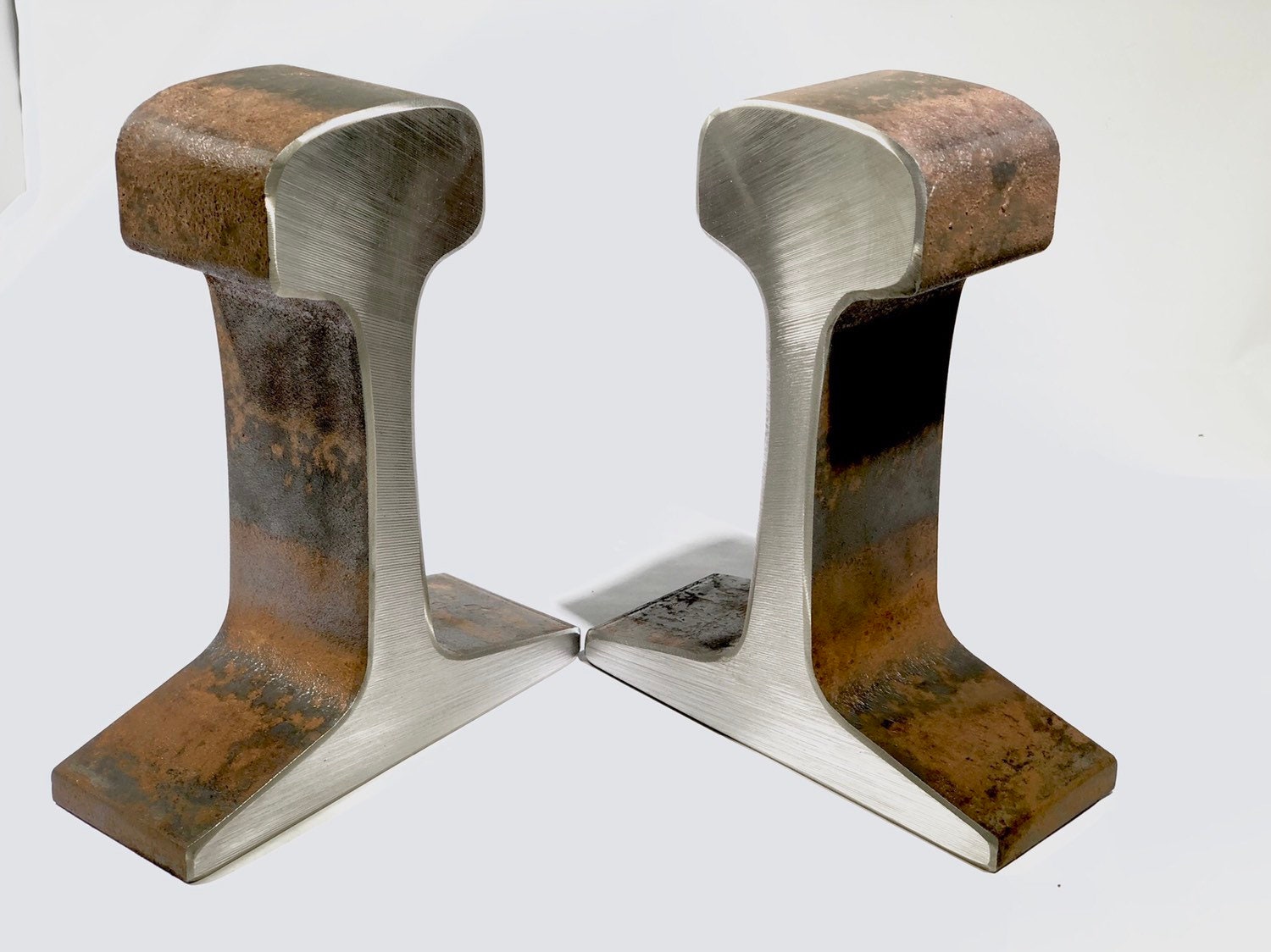 Large Railroad Track Bookends Unpolished | Etsy