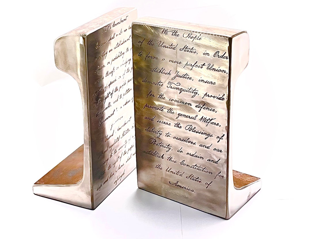 Large Antique Railroad Bookends Engraved - Etsy