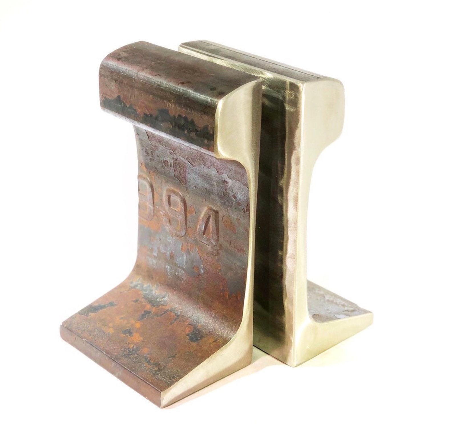 Large Antique Railroad Bookends - Etsy