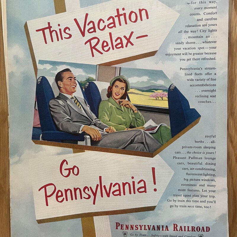 Vintage Train Ads - Etsy