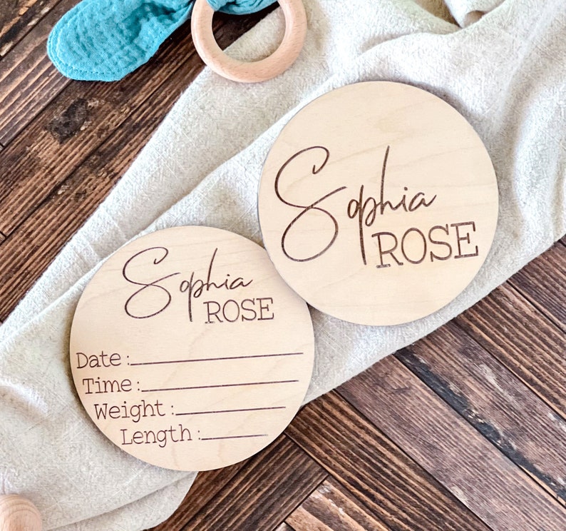 Custom Baby Birth Announcement Sign Newborn Baby Name Sign - Etsy