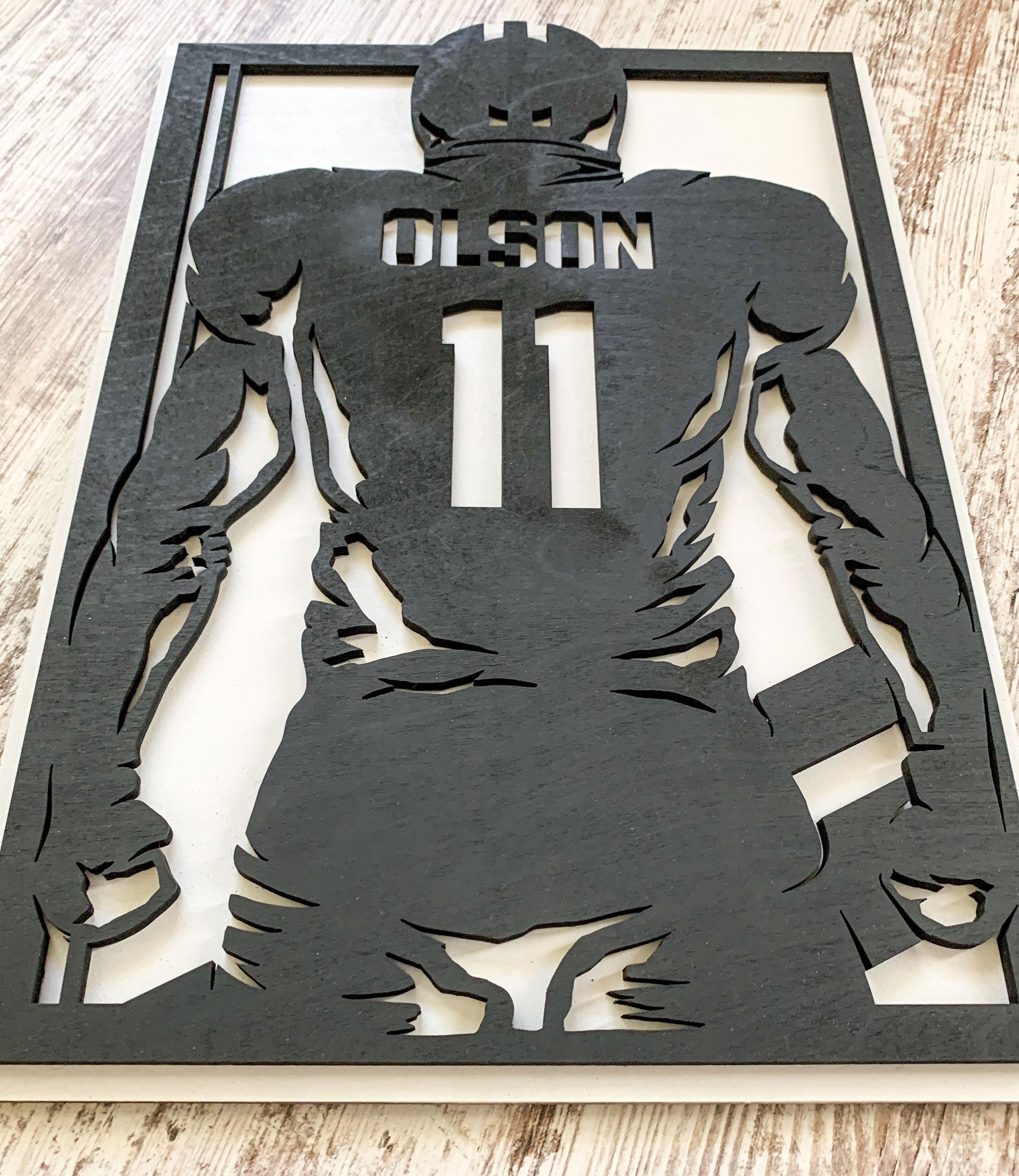 Custom Football Player Sign Personalized Last Name Player - Etsy