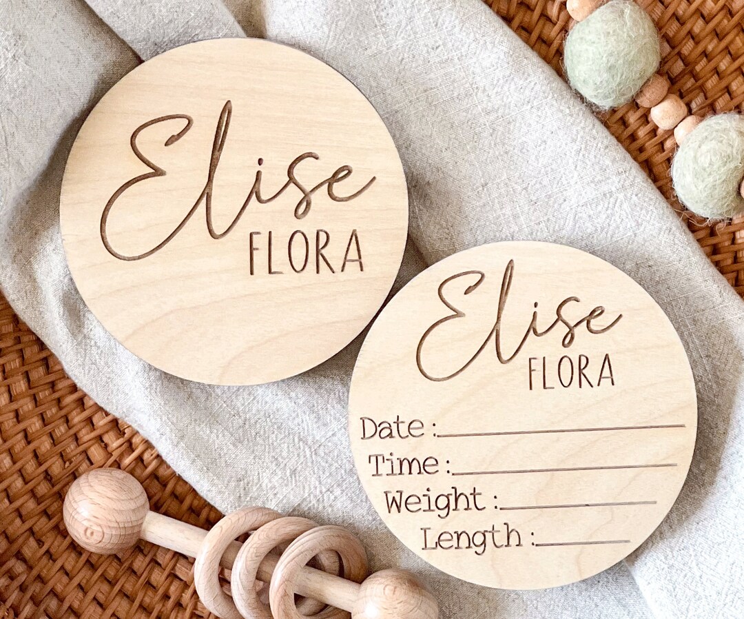 Birth Announcement Sign for Hospital Girl, Personalized Twin Baby Birth ...