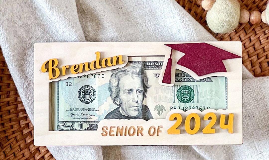 Graduation Cap Money Holder, Custom College Colors, Personalized Name ...