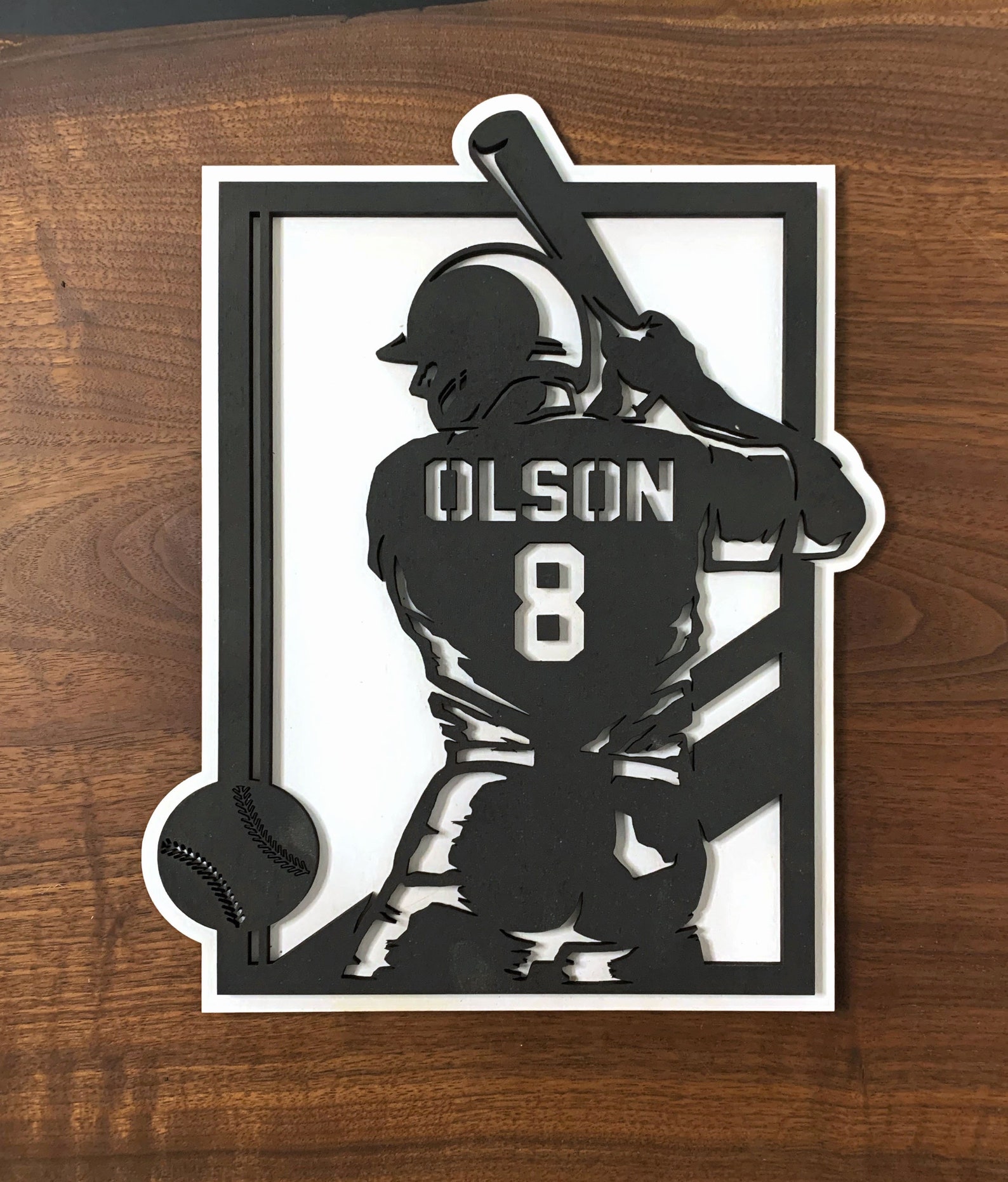 Custom Baseball Player Sign Personalized Last Name Player | Etsy