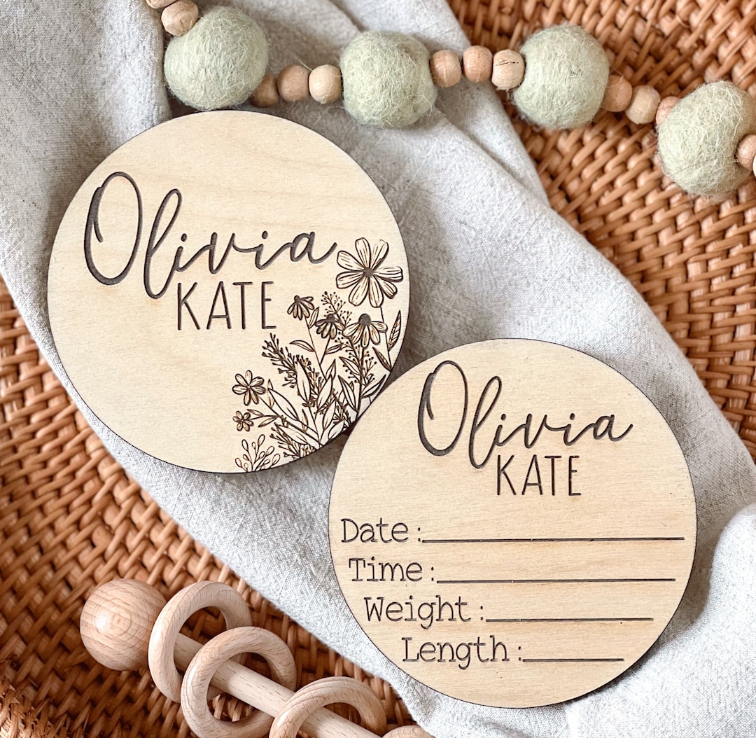 Birth Announcement Sign for Hospital Girl, Personalized Baby Birth ...