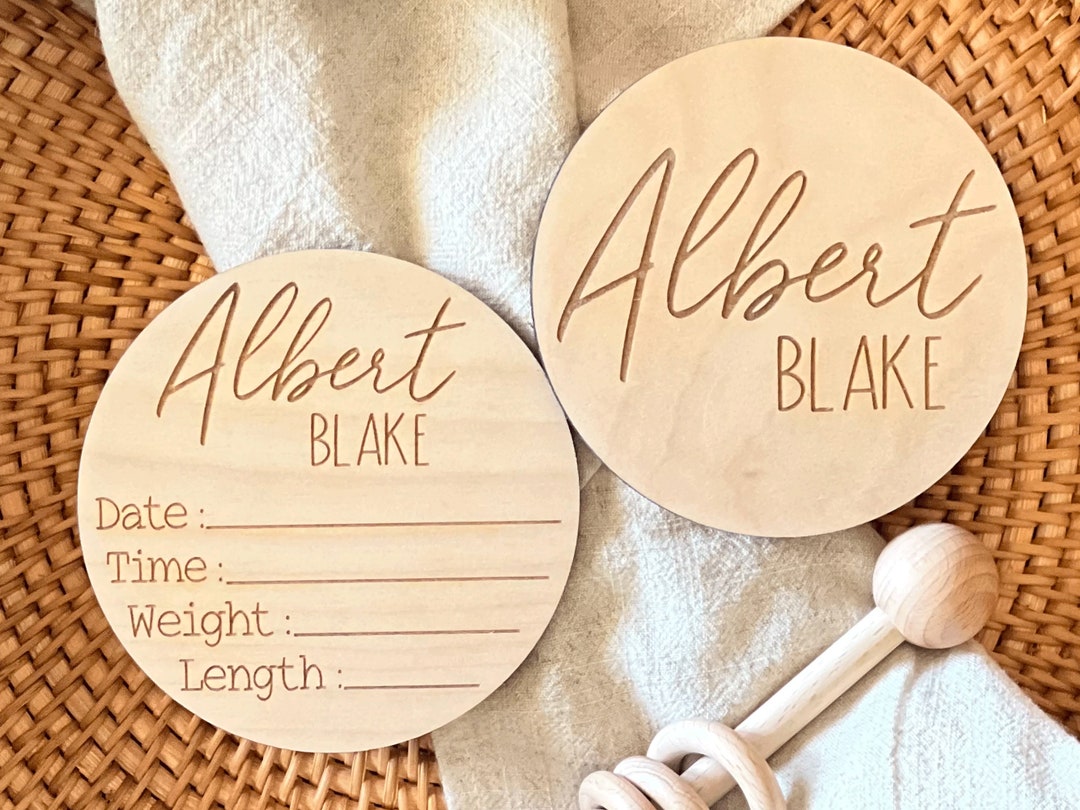Personalized Baby Birth Announcement Sign, Newborn Baby Name Sign for ...