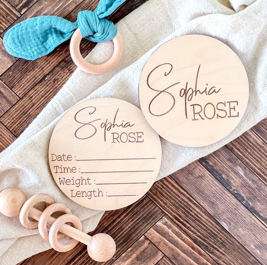 Custom Baby Birth Announcement Sign, Newborn Baby Name Sign for ...