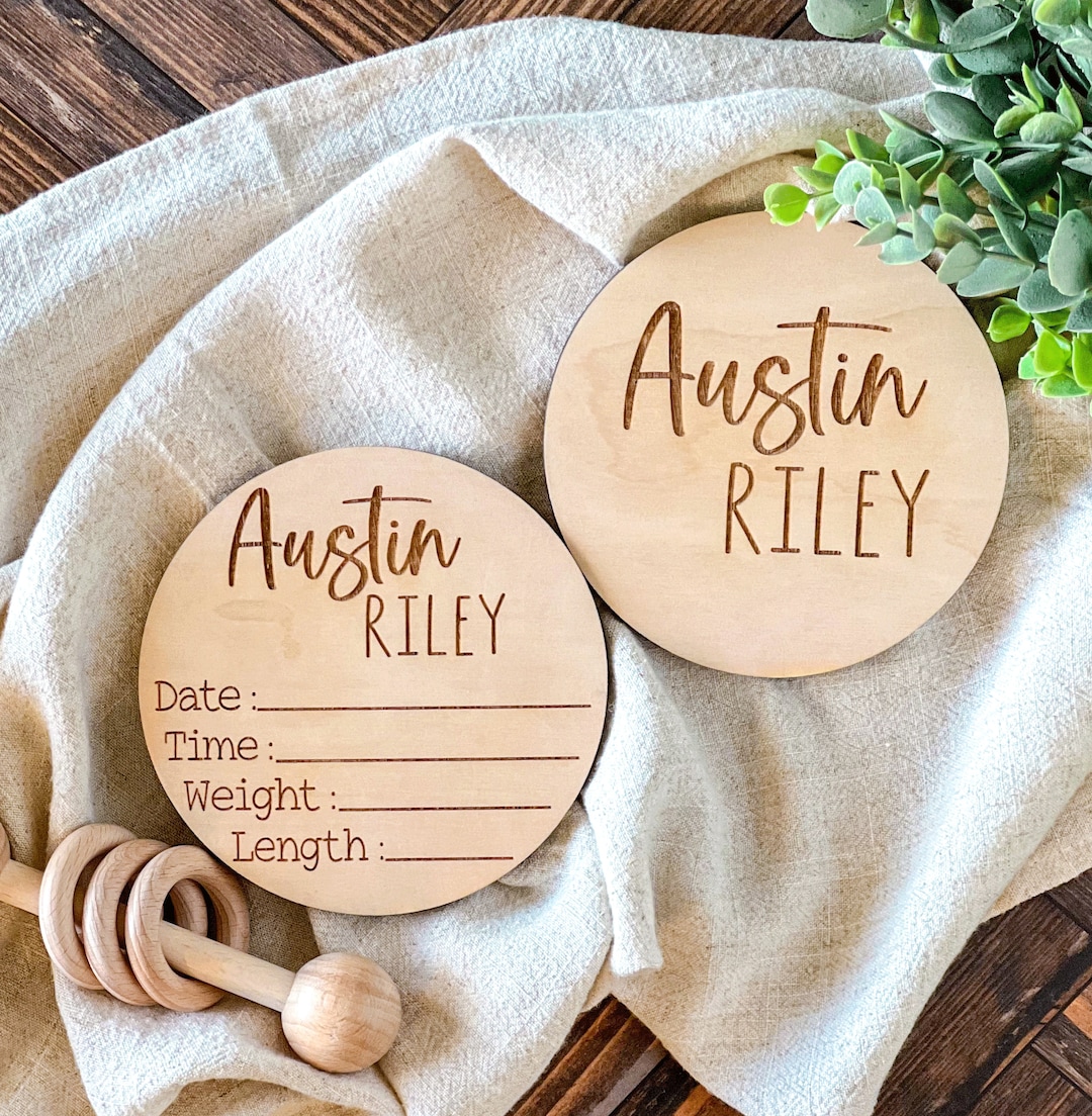Personalized Newborn Baby Name Sign for Hospital, Baby Birth ...