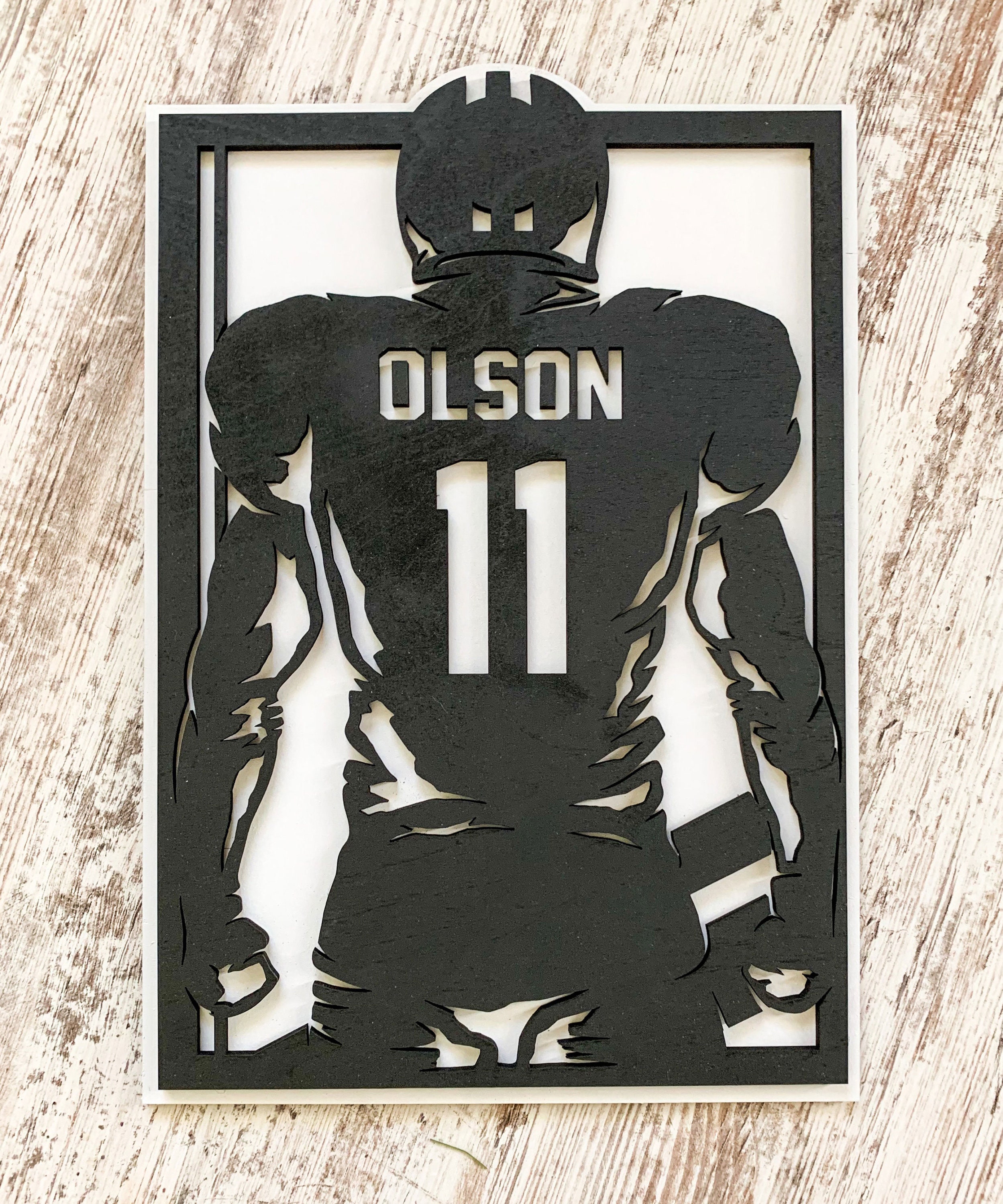 Custom Football Player Sign Personalized Last Name Player - Etsy