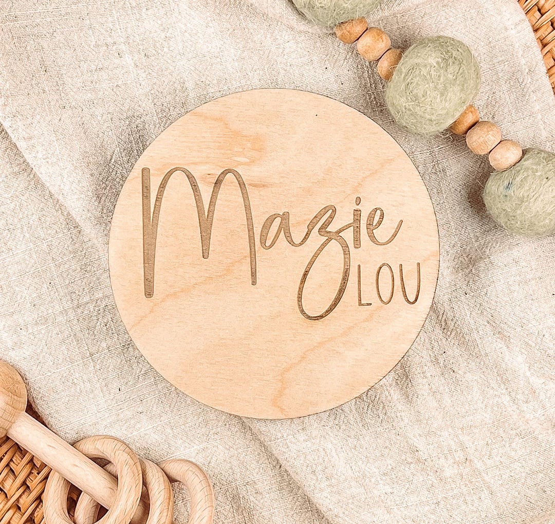 Personalized Baby Name Announcement Sign, Birth Announcement Sign for ...
