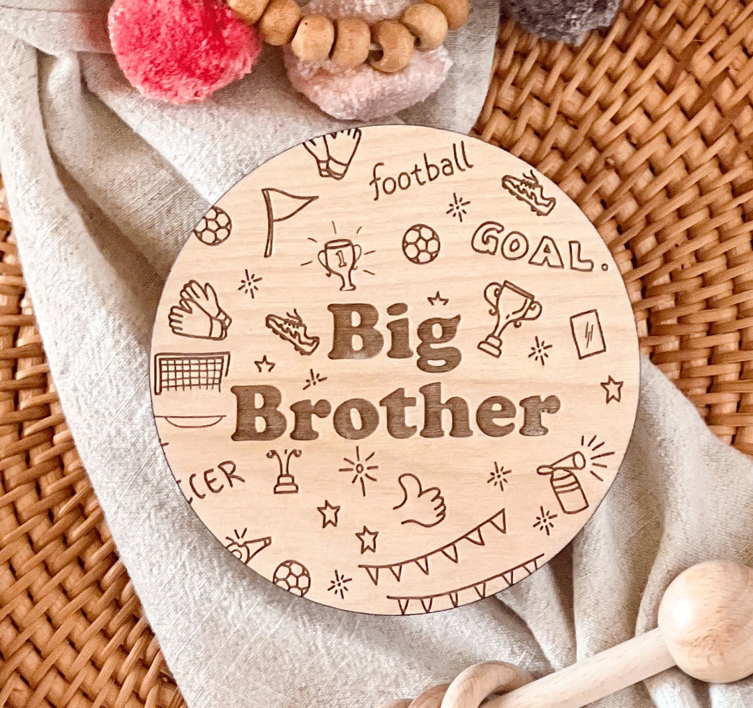 Pregnancy Announcement Sign for Big Brother, Wood Pregnancy Announement ...