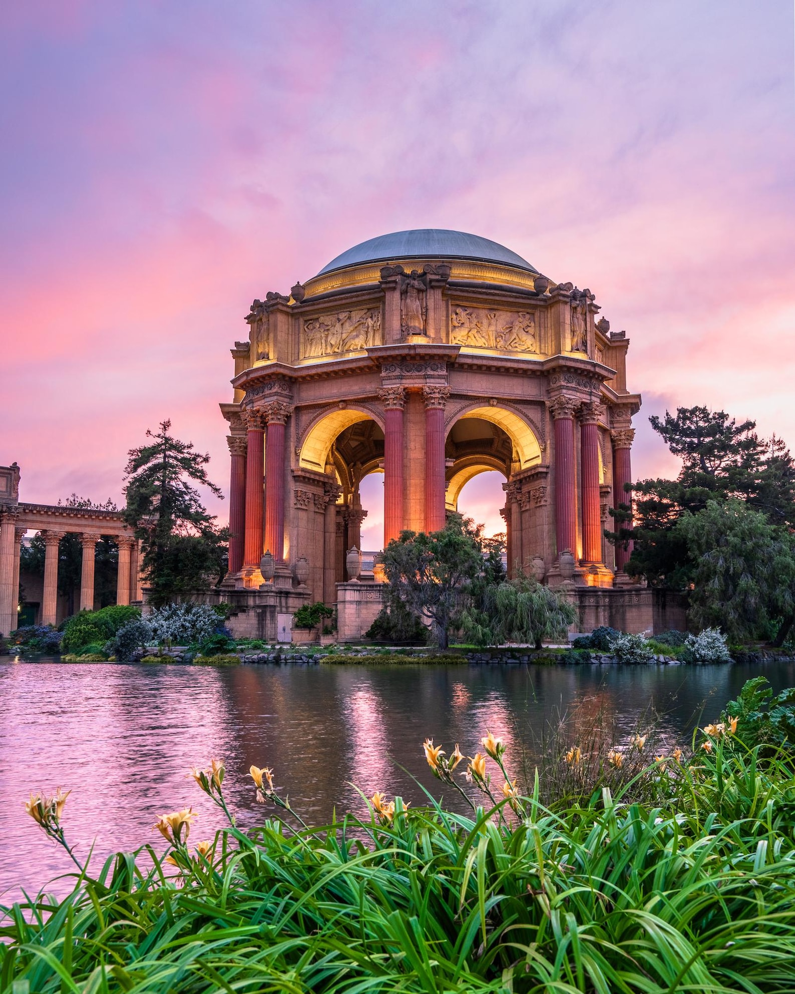 Palace of Fine Arts Print, San Francisco Wall Art, Glowing Architecture ...