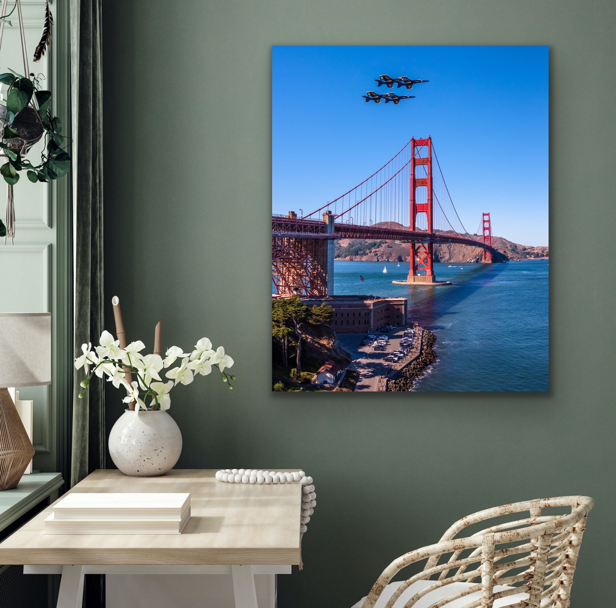 Blue Angels Print Golden Gate Bridge and Blue Angels Flyover - Etsy