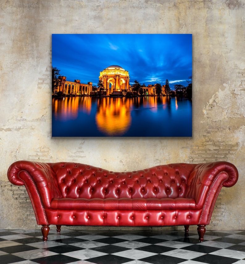Palace of Fine Arts Print, Iconic San Francisco Landmark Wall Art, Blue ...
