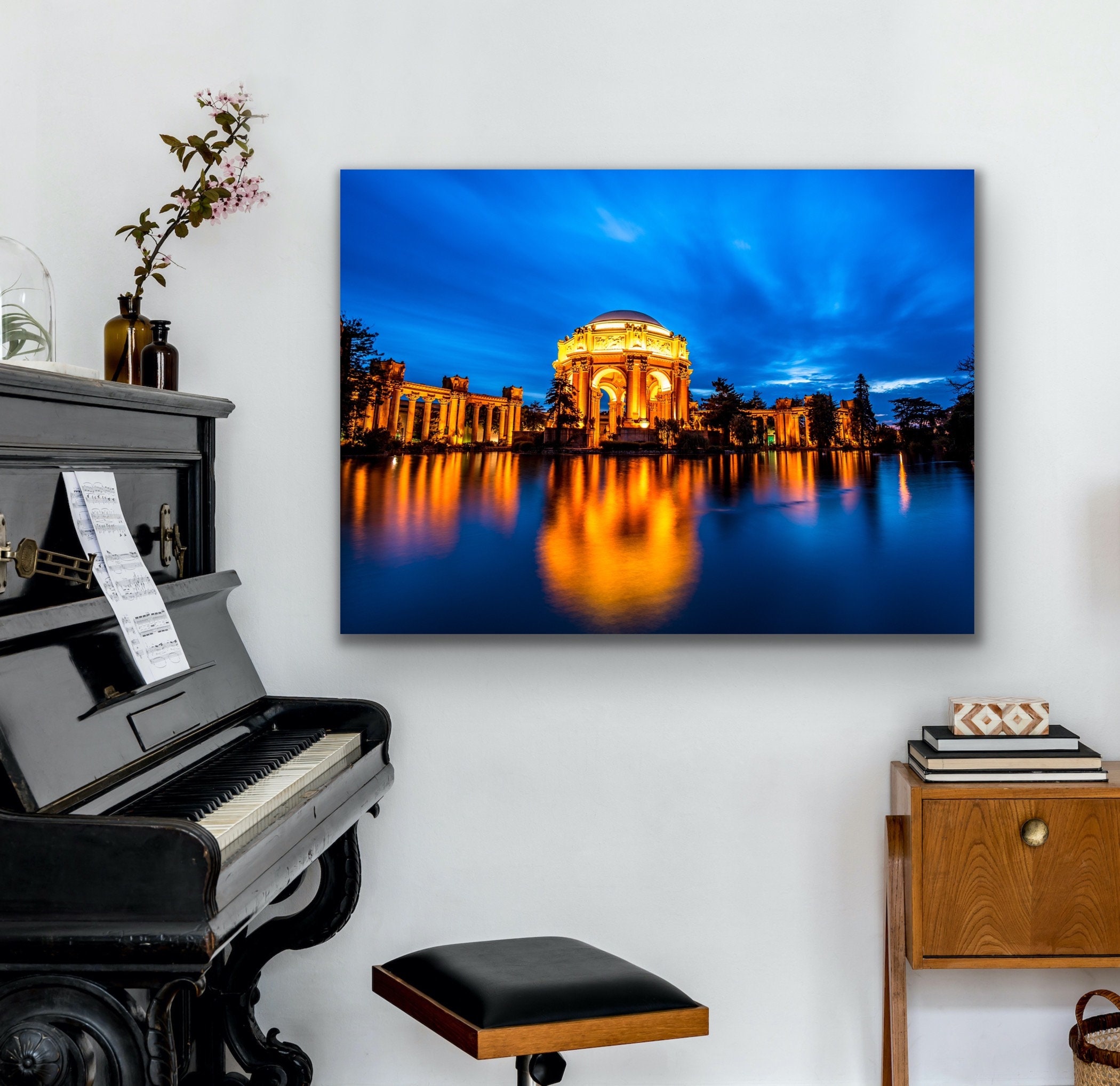 Palace of Fine Arts Print, Iconic San Francisco Landmark Wall Art, Blue ...