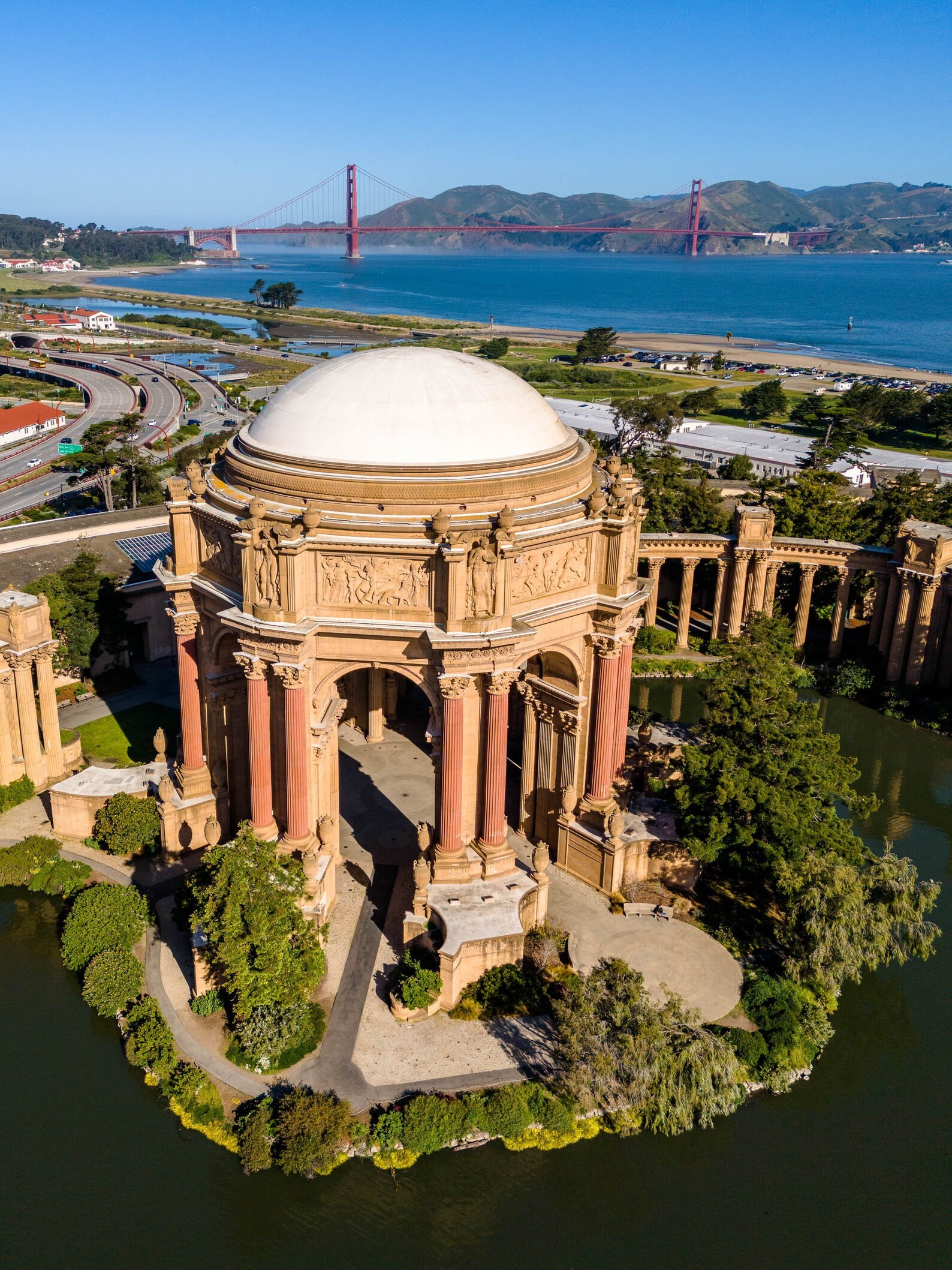 Palace of Fine Arts Aerial View San Francisco Wall Art Golden Gate ...