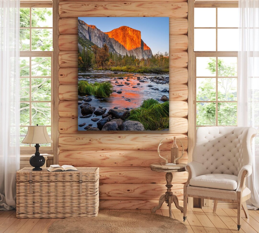 El Capitan Sunset Print, Yosemite Landscape Photography, Merced River ...