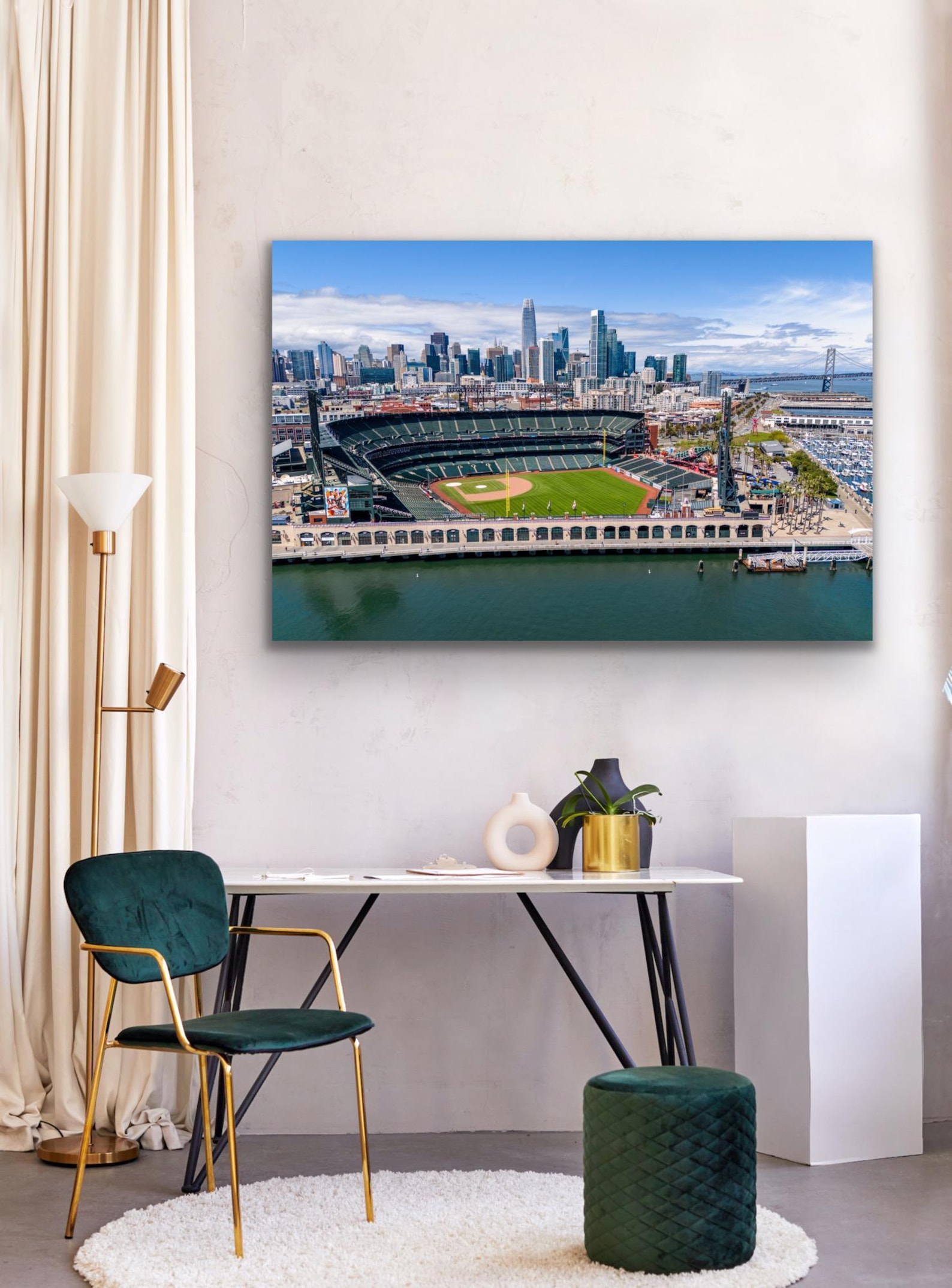 San Francisco Giants Ballpark Photo, Oracle Park Aerial Wall Art, San ...