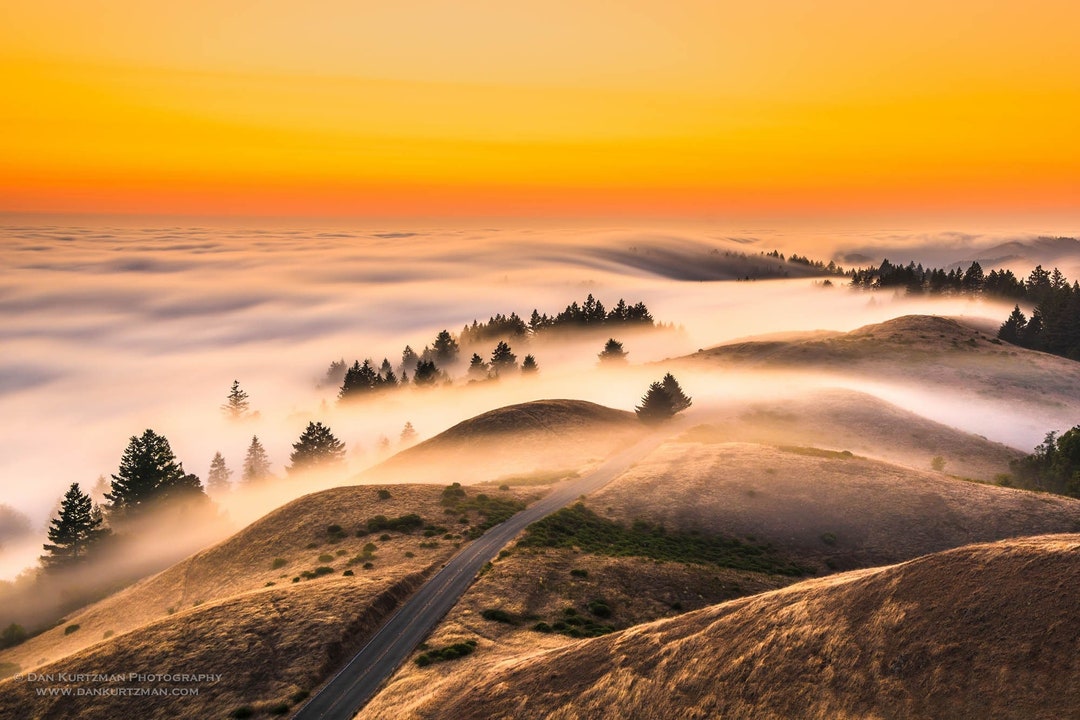 Mt. Tam Flowing Fog Photo, Marin County Photography, Landscape Wall Art ...