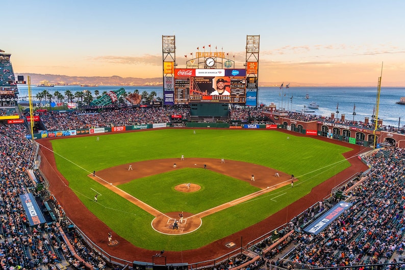Oracle Park Sunset Wall Art San Francisco Giants Game Photo Print ...