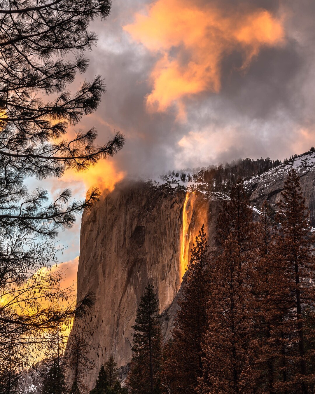 Yosemite Firefall Print Horsetail Falls Wall Art El Capitan Waterfall ...
