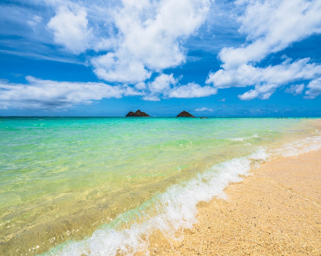Tropical Hawaiian Beach Scene Print Turquoise Waters Photography for ...