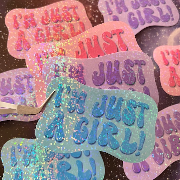 Sticker Im Just a Girl - Etsy