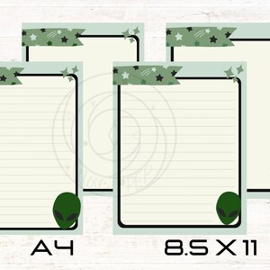 Printable Alien Stationary: Instant Digital Download - Etsy