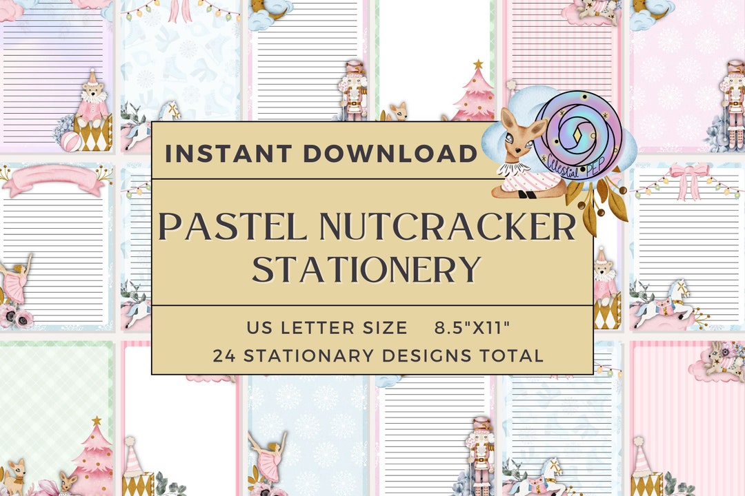 Pastel Nutcracker Printable Stationery - Etsy