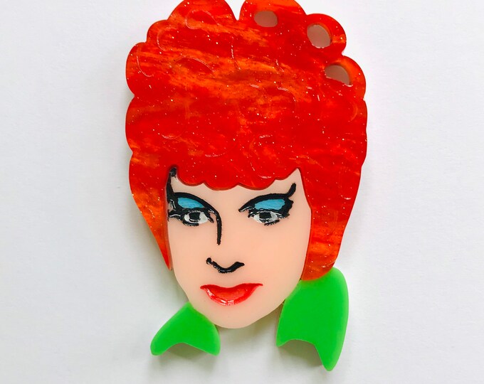 Endora Brooch / Endora Bewitched Lasercut Acrylic Statement Brooch Pin ...